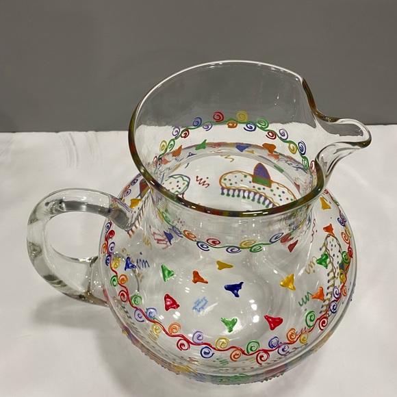 smithereens | Dining | Smithereens Cheers Margarita Art Glass Pitcher ...